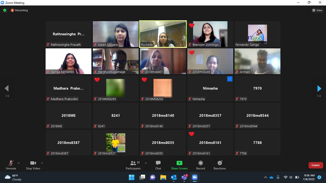 An interactive Virtual Career Session with the undergraduates ...