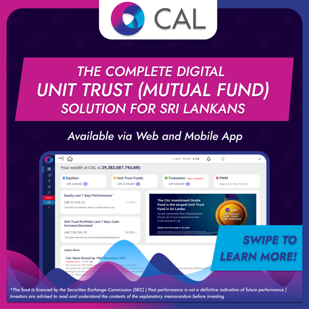The Complete Digital Unit Trust Solution for Sri Lankans - CAL