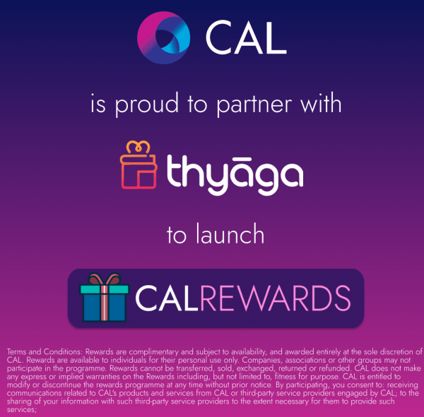 CAL is Proud to Partner with Thyāga to launch our Exclusive Rewards ...