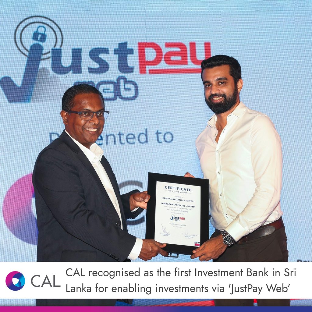 CAL Recognized as First Investment Bank for JustPay Web Integration - CAL