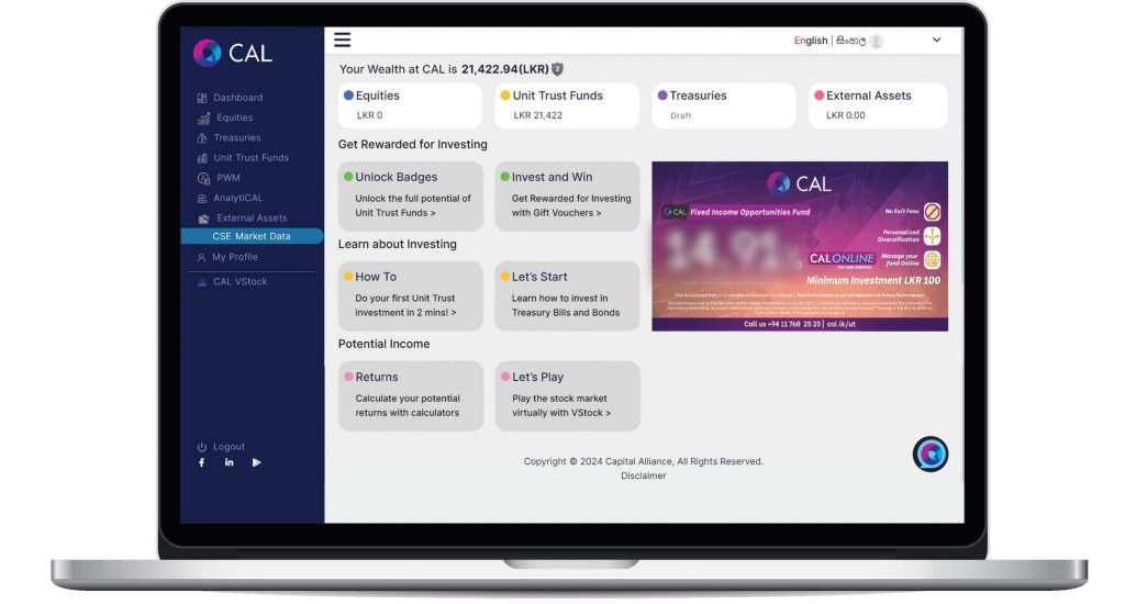 CAL - Your Preferred Partner in Financial Markets