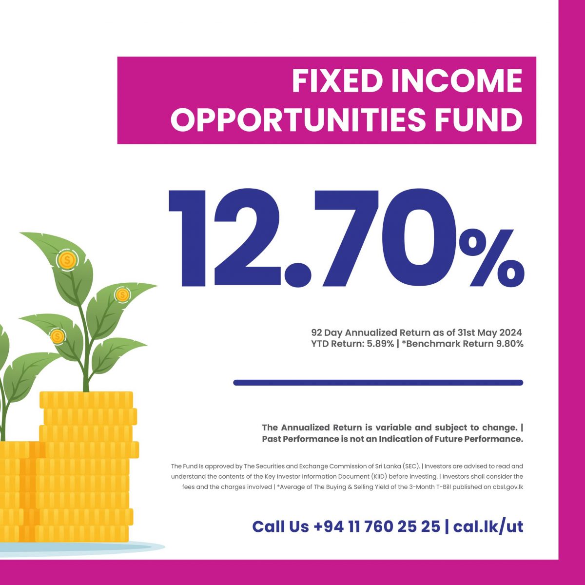 Double-Digit Return Rates from CAL Unit Trust Funds - CAL Double-Digit Return Rates from CAL Unit Trust Funds - CAL