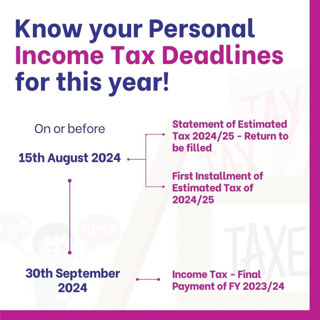 Personal Income Tax Deadlines | CAL Sri Lanka - CAL
