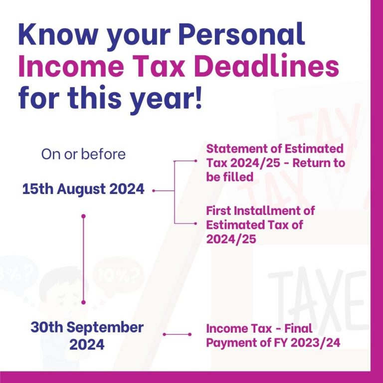 Personal Income Tax Deadlines | CAL Sri Lanka - CAL
